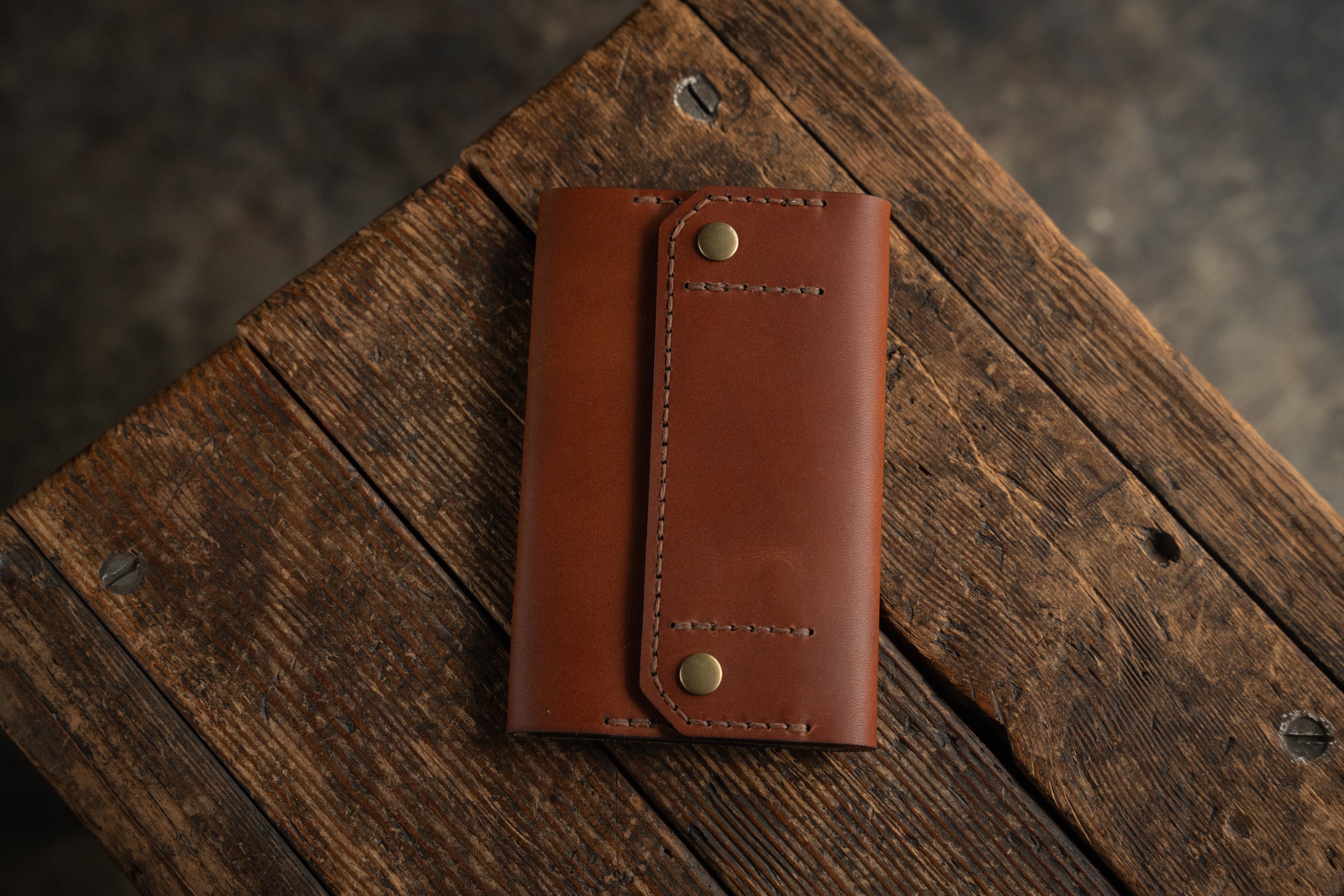 Checkbook Wallet, Handmade Horween Leather Business Checks Holder ...