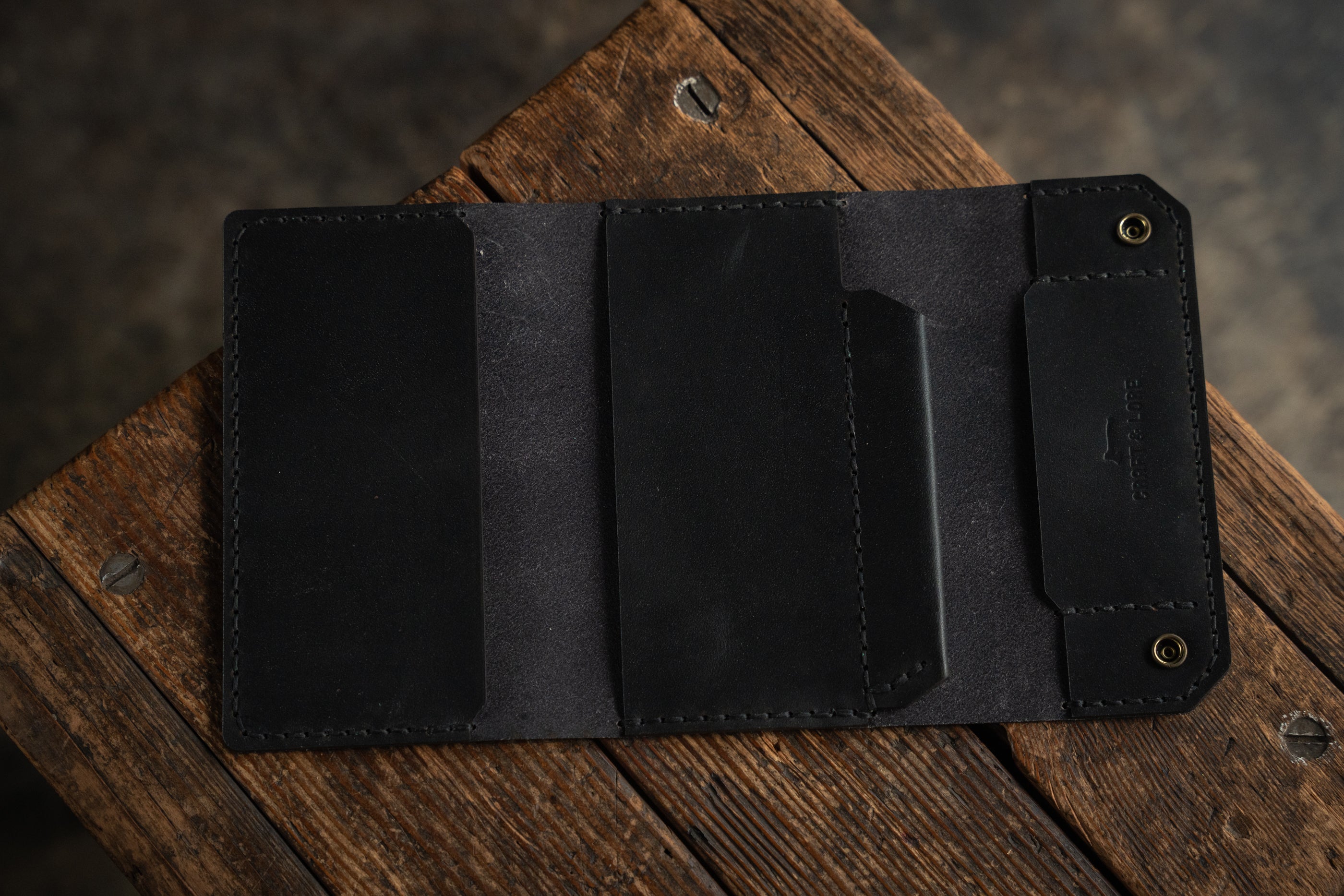 Checkbook Wallet, Handmade Horween Leather Business Checks Holder ...