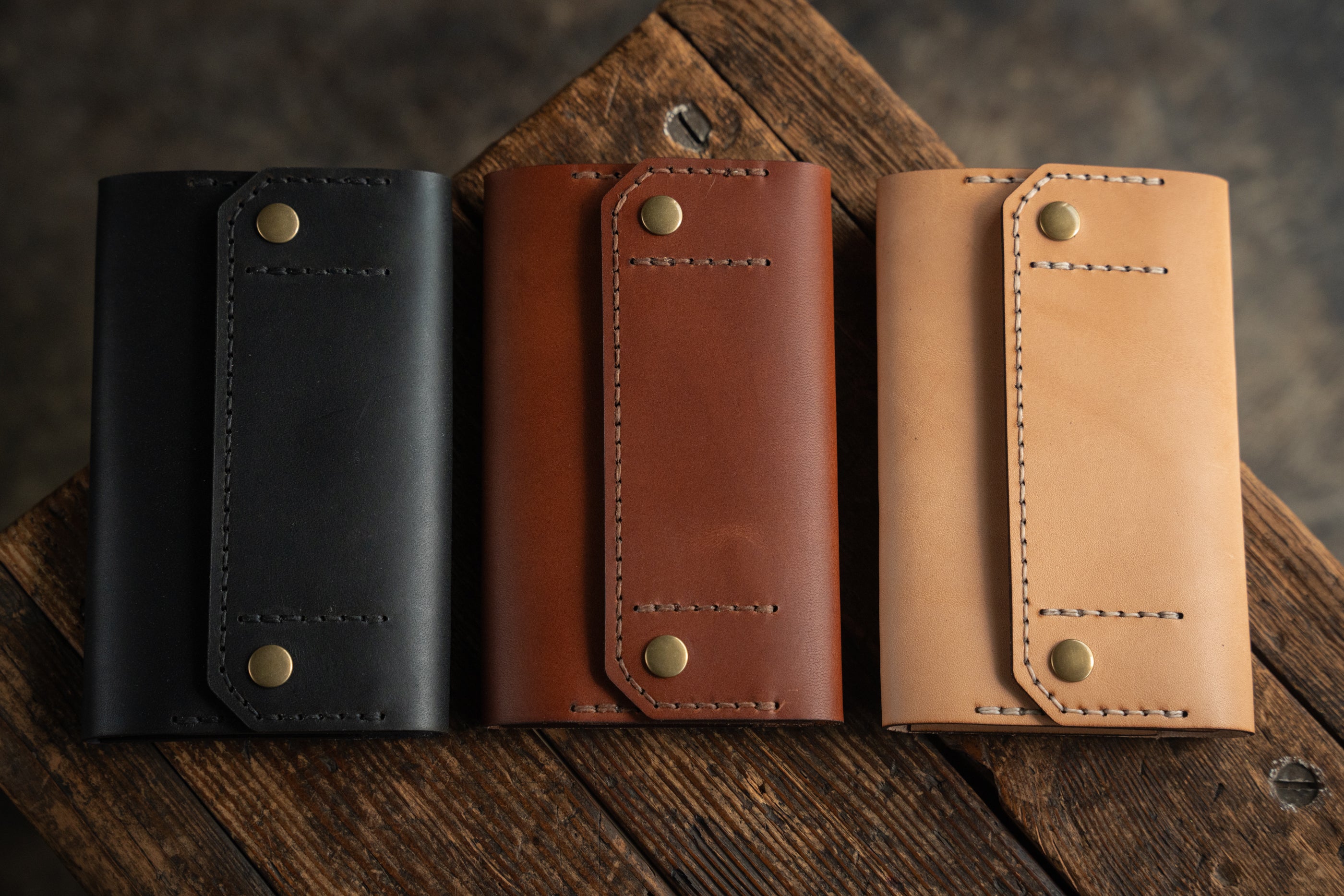 Checkbook Wallet, Handmade Horween Leather Business Checks Holder ...