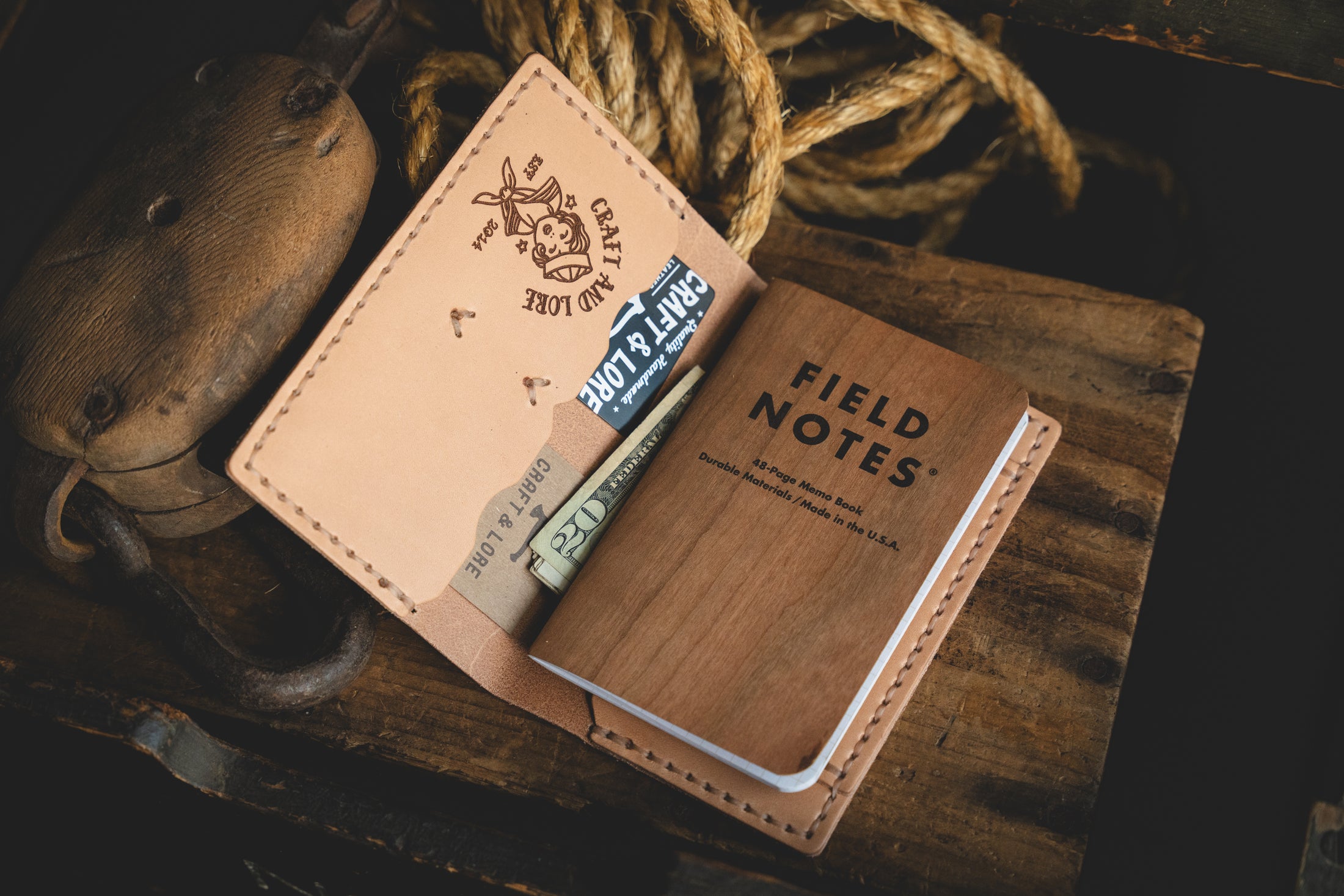 Operator Wallet, Nautical Traditional Tattoo Handmade Leather – Craft ...