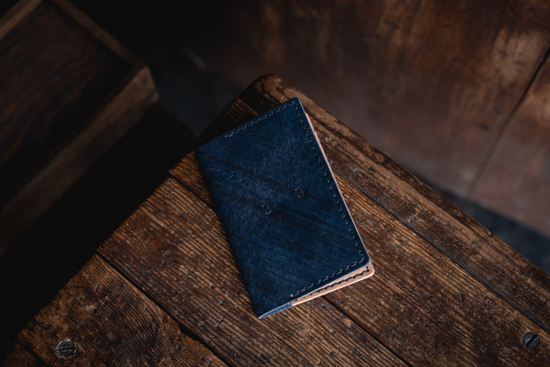 Crosshatch Blue Limited Edition Handmade Leather Wallets – Craft and Lore