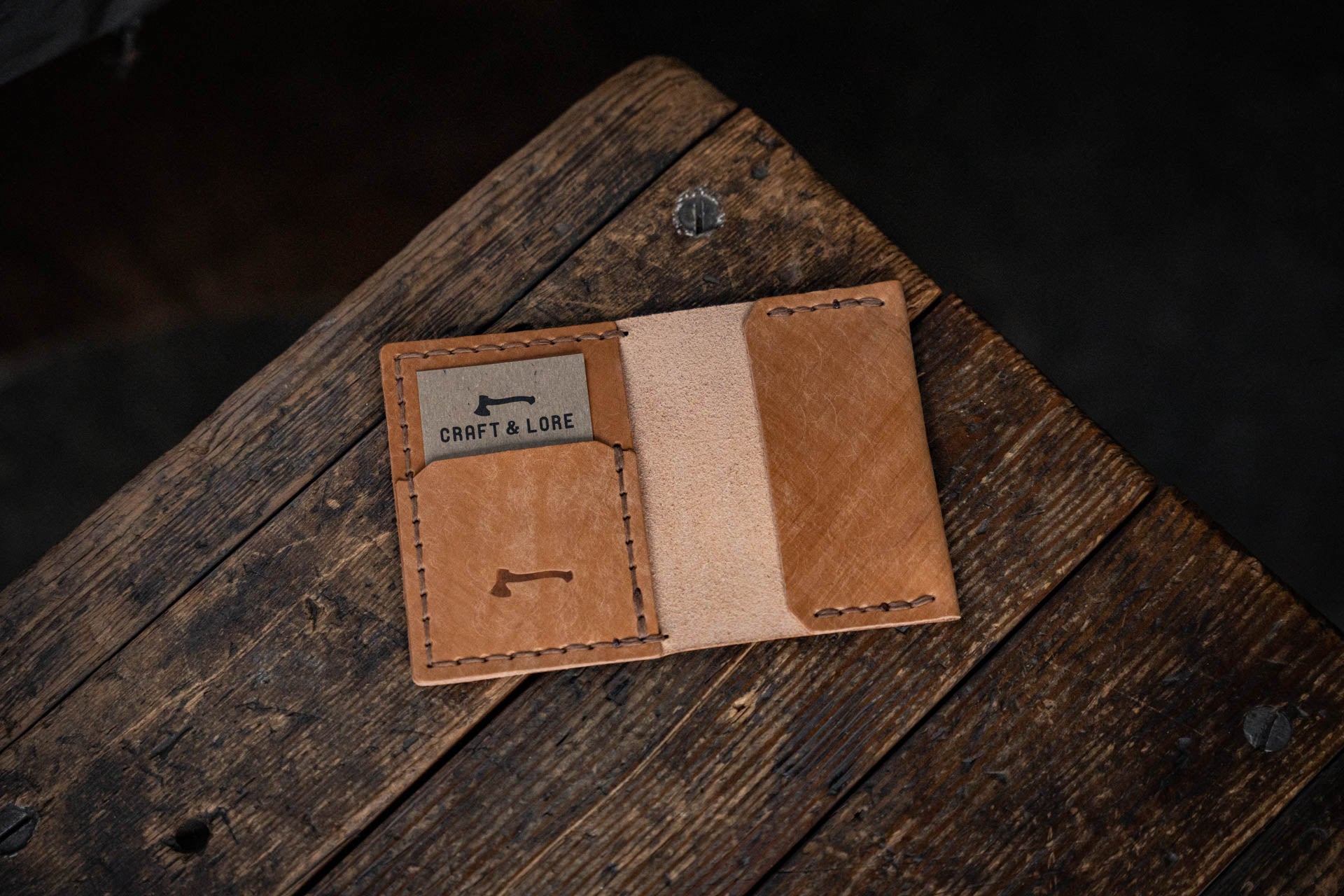 Leather Wallets Crosshatch Russet, Limited Run hand dyed full grain ...