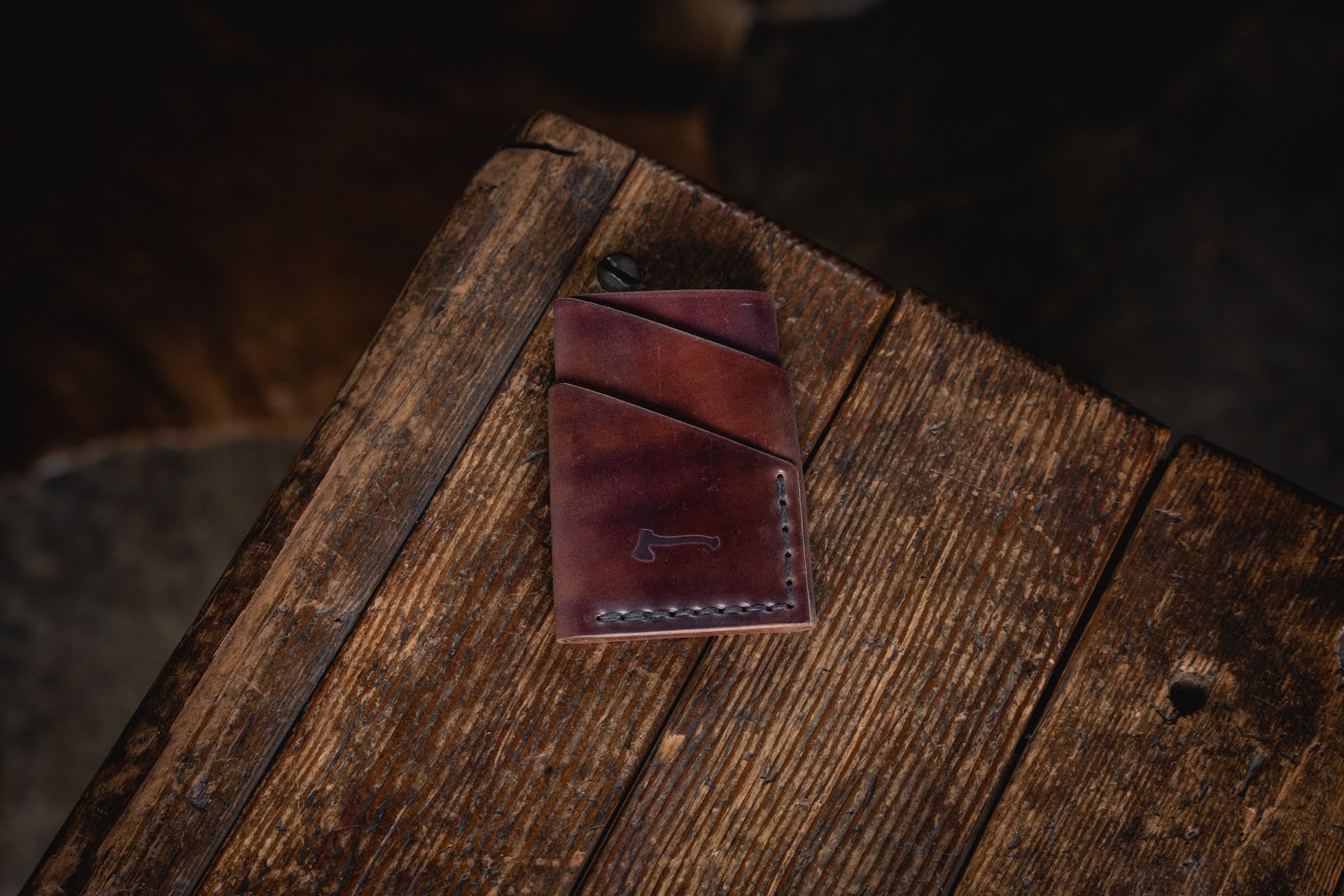 Port Wallet Horween Shell Cordovan Minimal Handmade Leather Card