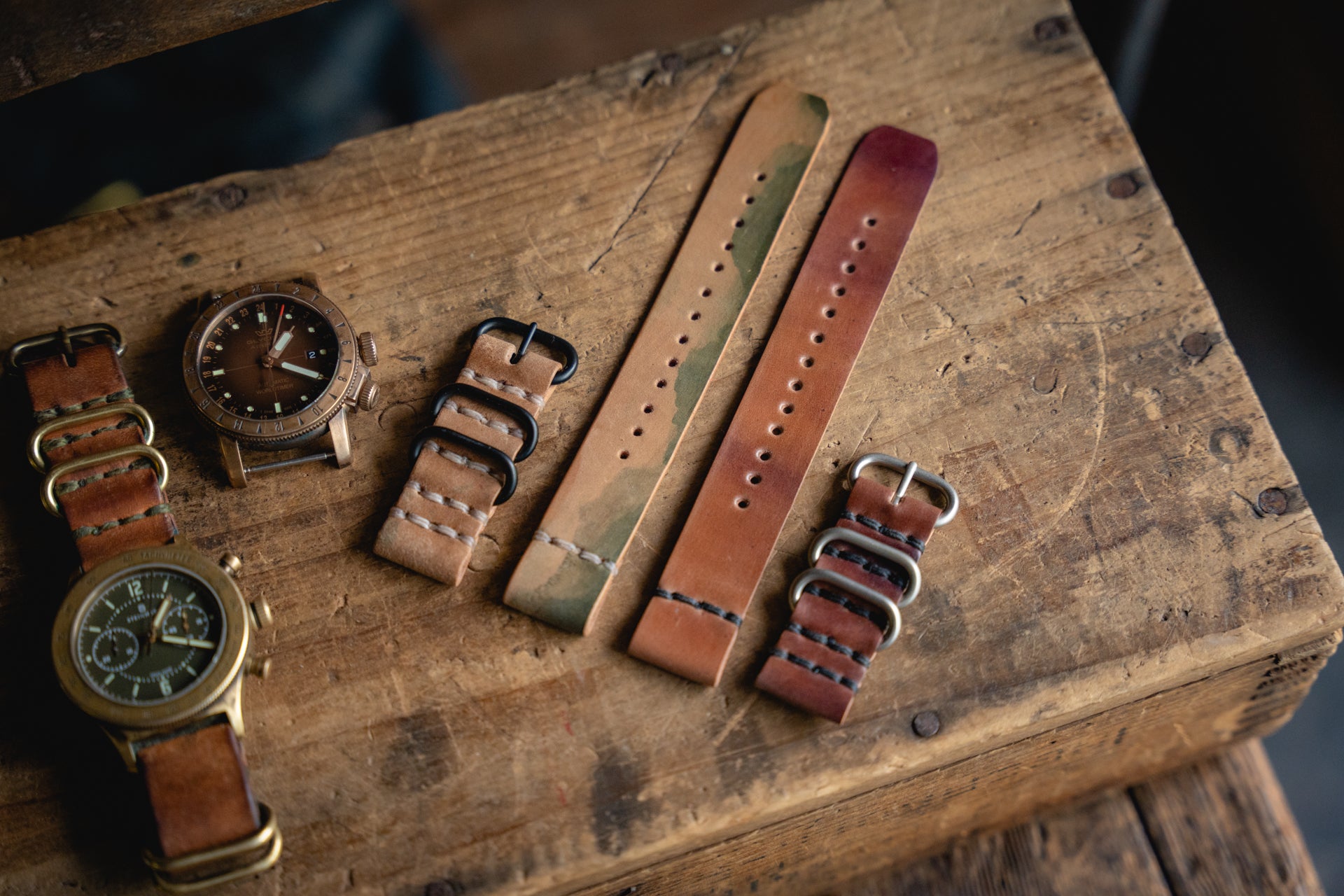 Horween Shell Cordovan Leather Watch Strap USA Handmade Durable – Craft ...