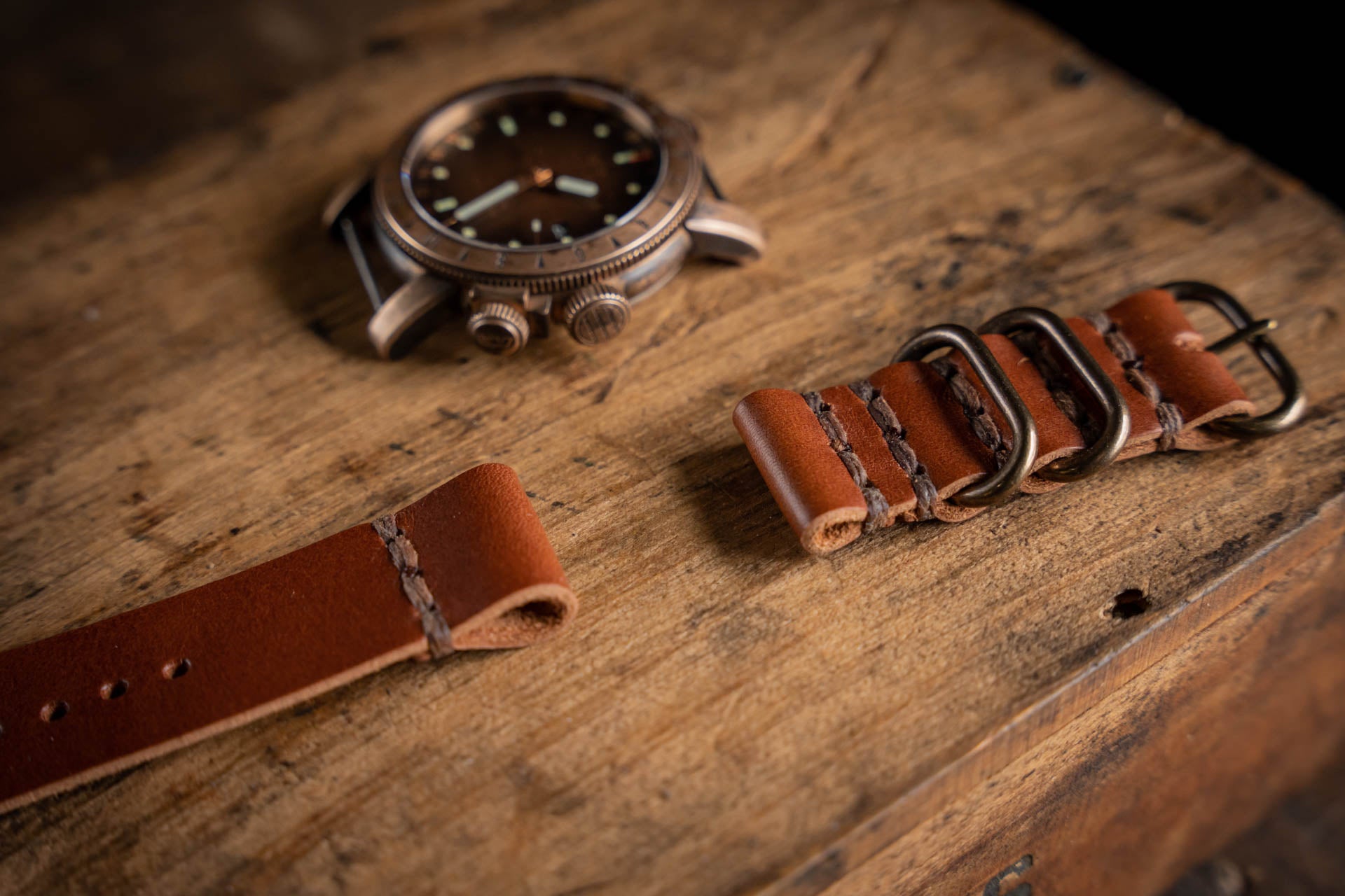 Leather Watch Strap USA Handmade Durable Straps – Craft and Lore