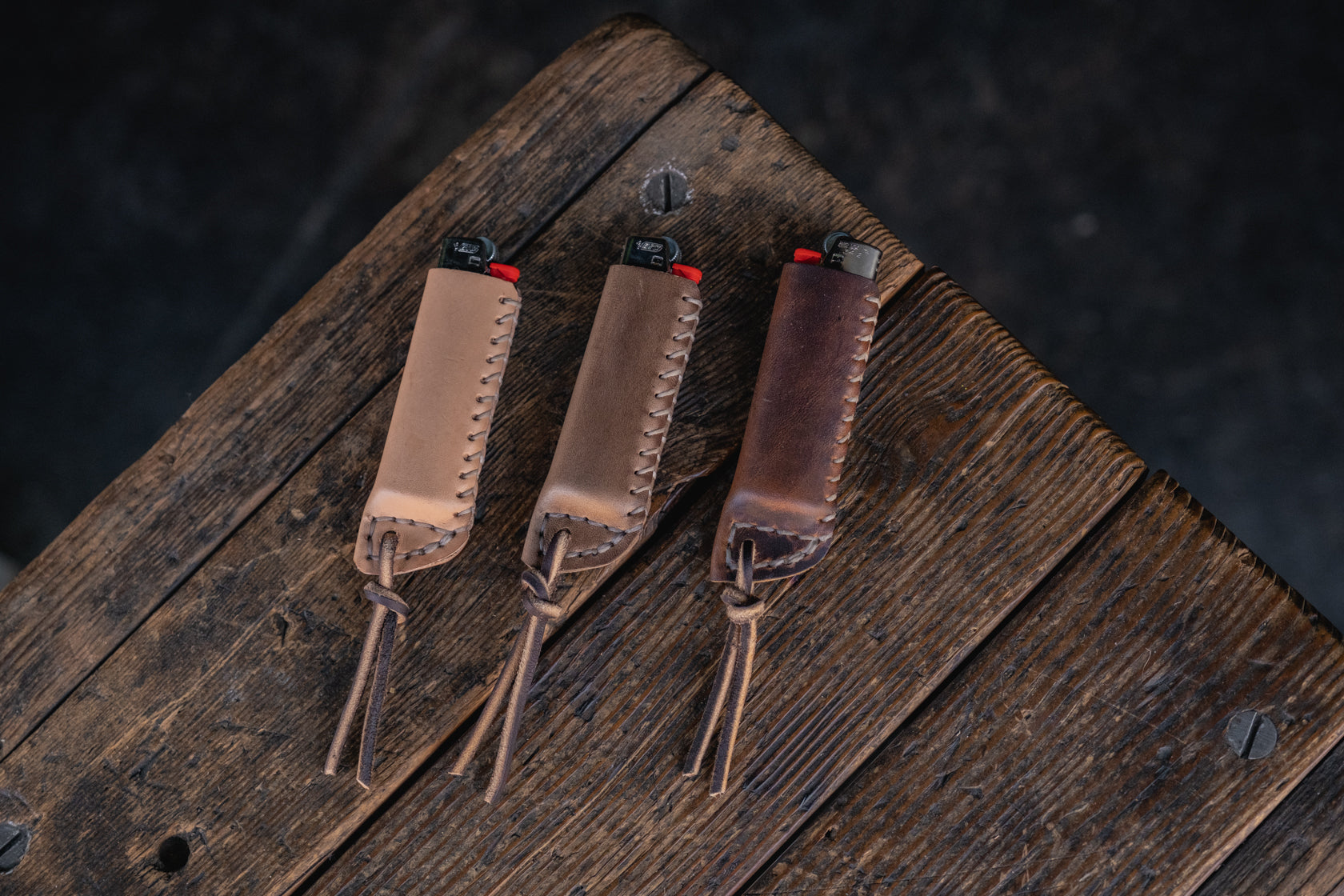 Leather Lighter Sleeve, Handmade Bic Cover Slip – Craft and Lore