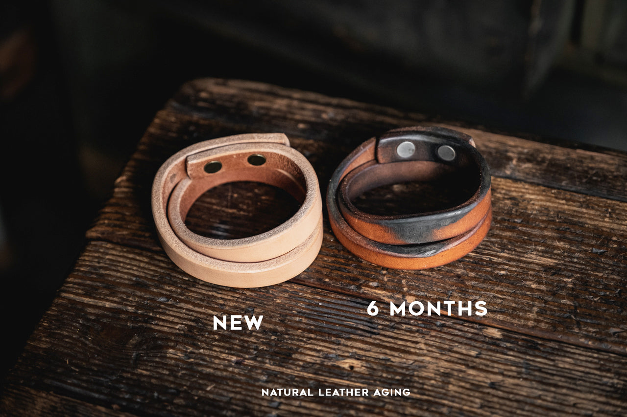 Double Wrap Leather Craft Cuff, handmade USA quality button stud ...