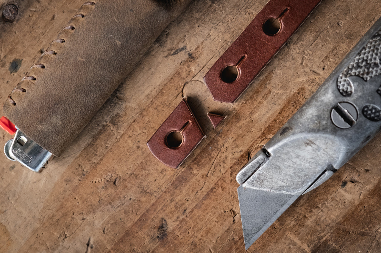 Double Wrap Leather Craft Cuff, handmade USA quality button stud ...